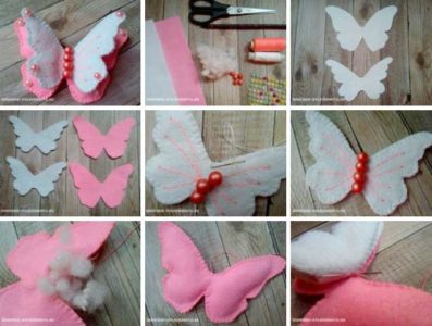 como hacer una mariposa decorativa de fieltro – ConMoldes.com