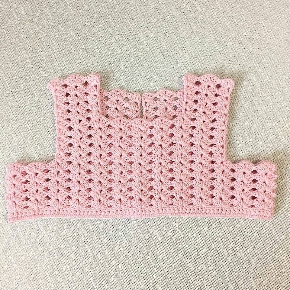 Patrones de canesú a crochet para niñas – ConMoldes.com