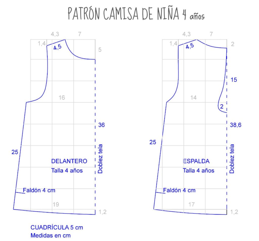 Camisas de niñas patrones – ConMoldes.com